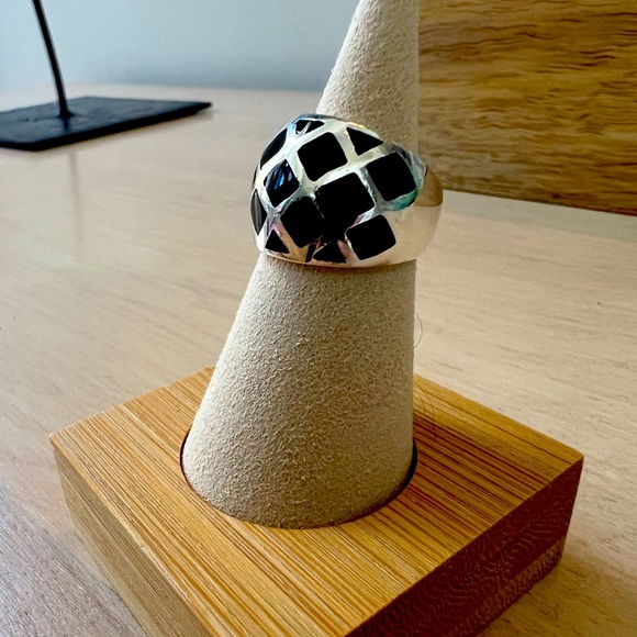 925 Sterling Silver | Jewelry | Sterling Silver Diamond Pattern Ring ...